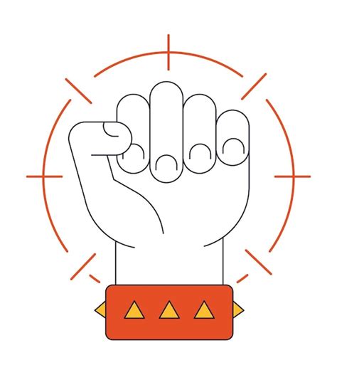 손을 ⁇ 는 평평한 선 색상 고립된 ⁇ 터 객체 힘을 보여주는 손을 들어 올리는 ⁇ 바탕에 편집 가능한 클립 아트 이미지 웹 디자인을 위한 간단한 윤 ⁇ 만화 스