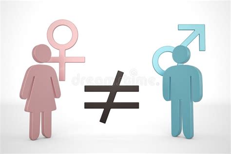 Gender Equality Concept Gender Symbol On Black Background 3d Rendering 3d Illustration Stock