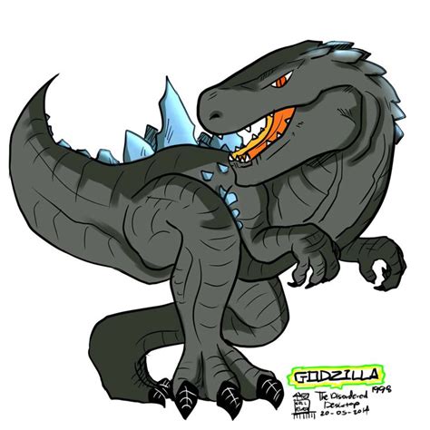 Chibi Zilla 1998 By Sollfewrik On Deviantart Godzilla Comics Kaiju Monsters Chibi