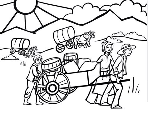 Pioneer People Coloring Pages