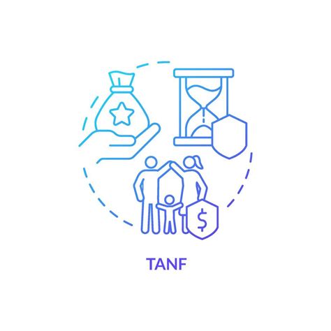 Tanf Blue Gradient Concept Icon Temporary Assistance For Needy