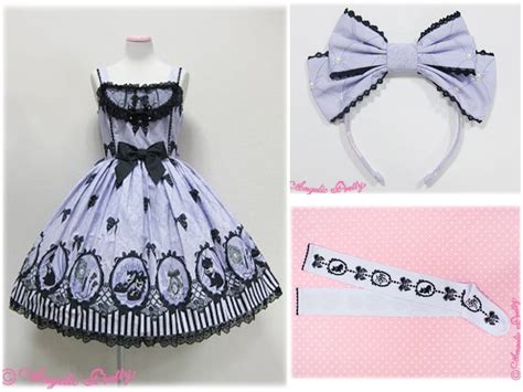 Angelic Pretty Cinema Doll Jsk Full Set Jsk Kc Otks In Lavender X