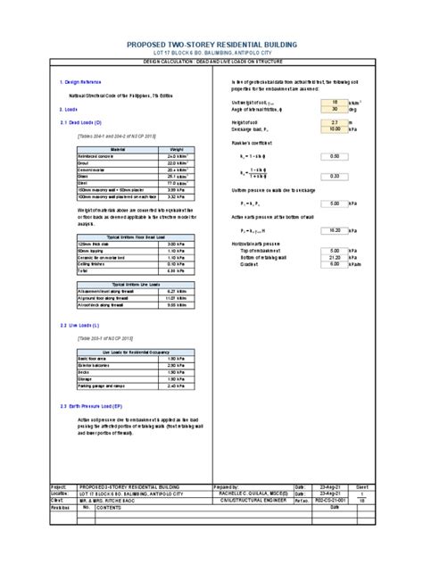 Design Of Rc Superstructure Page 1 Of 18 Pdf Wall Geotechnical