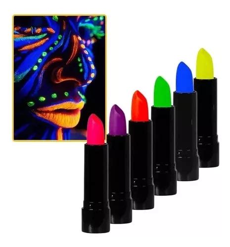 Set 6 Labiales Maquillaje Fluor Fiesta Neón Fiesta Fluor Cuotas Sin Interés