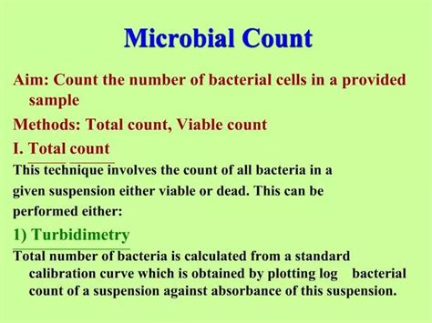 Ppt Microbial Count Powerpoint Presentation Free Download Id712456