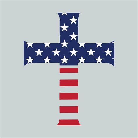 Usa Flag And Christian Cross Artistic Design 54849385 Vector Art At