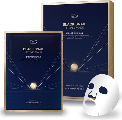 Dr G Black Snail Lifting Korean Face Mask Set 5pk