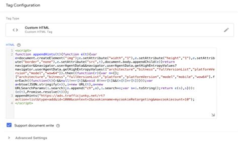 Update Invocation Codes Conversion Trackers Retargeting And