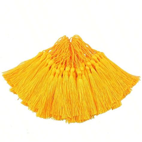 100pcs 13cm5 Inch Silky Floss Bookmark Tassels With 2 Inch Cord Loop