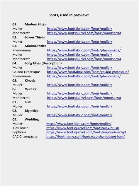 Fonts Used In Preview Pdf Home And Garden