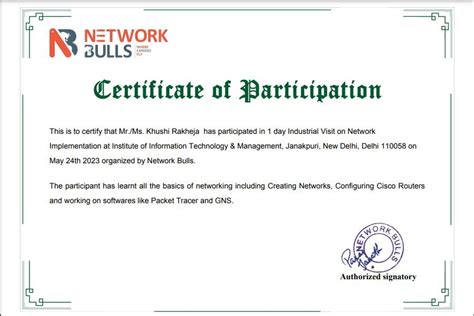 Khushi Rakheja On Linkedin Networkbulls Industrialvisit Network