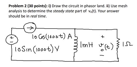 Solved Problem Points I Draw The Circuit In Phasor Chegg