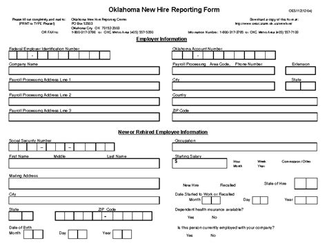 Download New Hire Reporting Form Pdfsimpli