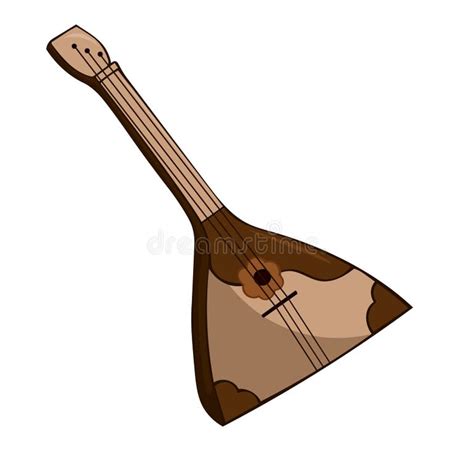 Russian National String Musical Instrument Balalaika Vector