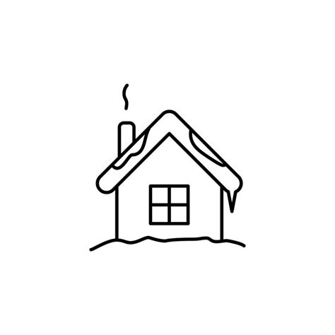 Small Hut Line Vector Icon Illustration 23249952 Vector Art At Vecteezy