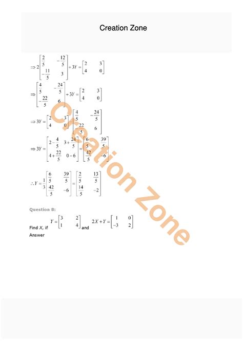Class 12 Chapter 3 Matrices