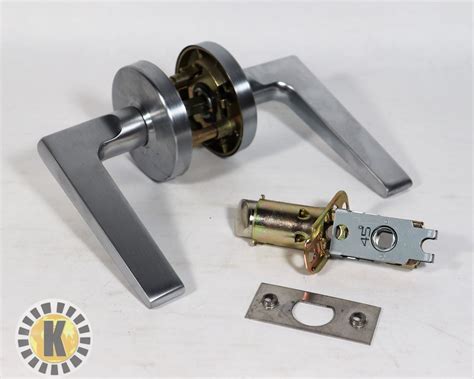 Steel Colour Passageway Door Handle Set