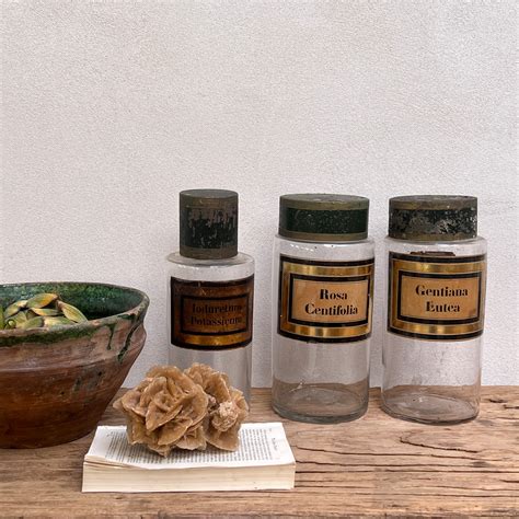 Antique French Chemist Jars Home Barn