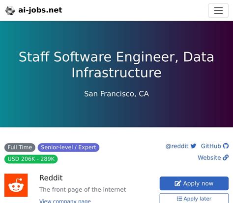 Hiring Usd 206k 289k Staff Software Engineer Data Infrastructure