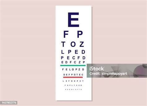 Optometry Eye Test Chart Optometry Snellen Eye Exam Chart Stock