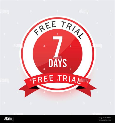 Seven Days Trial Unique Vector Design Stock Vector Image Art Alamy