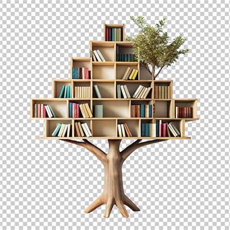 Premium Psd Tree Of Knowledge Bookshelf