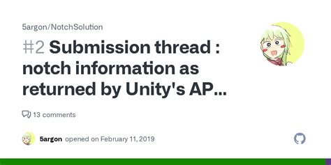 Submission Thread Notch Information As Returned By Unitys Api Research · Issue 2 · 5argon