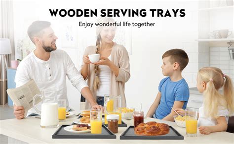 Black Serving Tray 30cm118in Square Food Serving Tray Kitchen