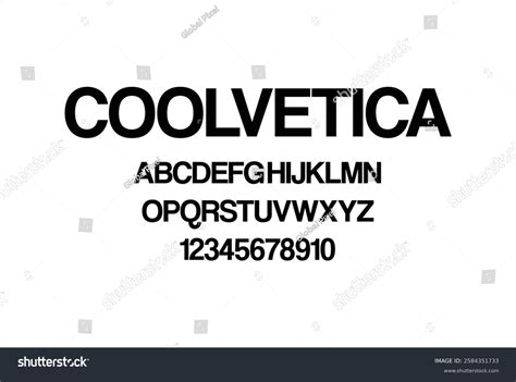 Coolvetica Font Logo Headline Isolated Vector Stock Vector Royalty