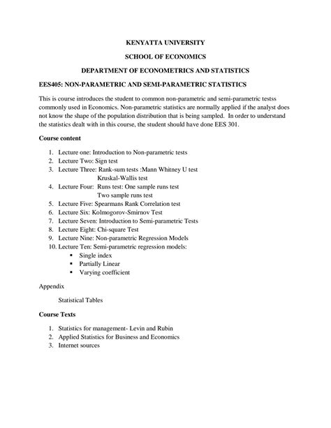 Solution Parametric And Non Parametric Analysis Studypool