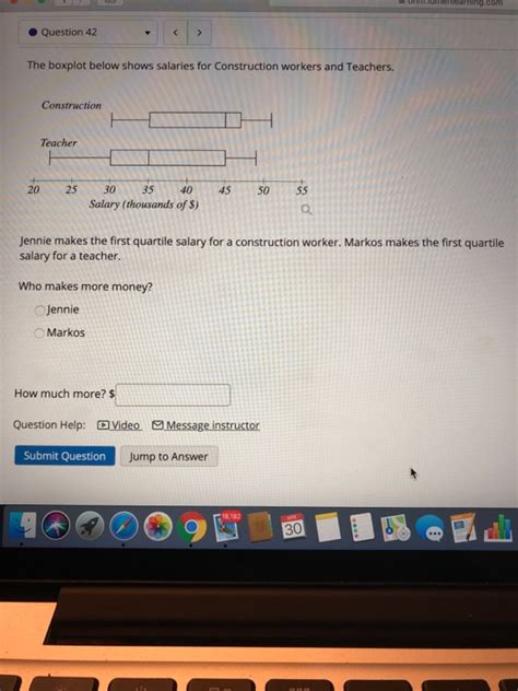 solved question 42 the boxplot below shows salaries for
