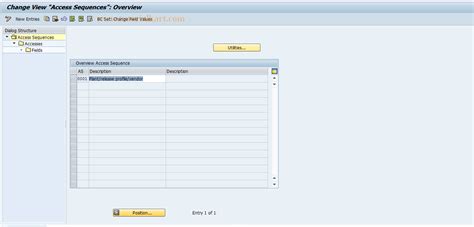OJIN SAP Tcode Maintain Access Seqs Sum JIT Call