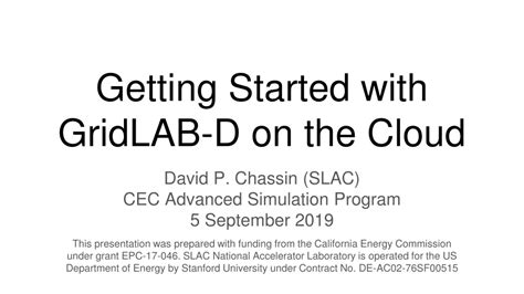 PPT Getting Started With GridLAB D On The Cloud PowerPoint Presentation ID