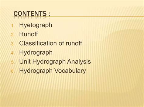Hyetograph And Hydrograph Analysis Pptx