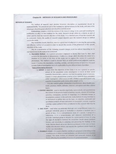 Chapter 3 Methods Of Research And Procedures Pdf