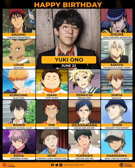 Anime Corner On Twitter Rt Seiyuucorner Happy 39th Birthday To Yuki