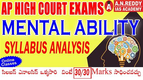 Ap High Court Exams Mental Ability Syllabus Analysis Appsc Aphighcourtgroupivmentalability
