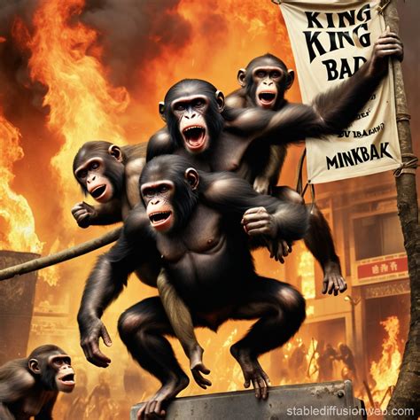 Monkeys Fire Ceremony Stable Diffusion Online