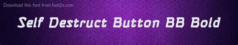 Self Destruct Button Bb Bold Font Details Self Destruct Button Bb Bold Font Details