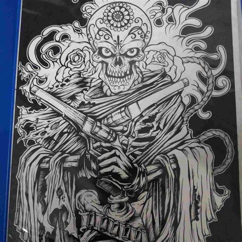 Half Skull Half Face Drawing At Explore Collection