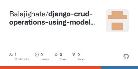 Github Balajighatedjango Crud Operations Using Model Form