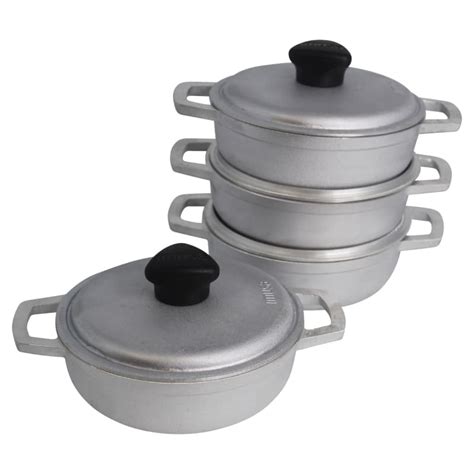 Imusa 05qt Cast Aluminum Mini Caldero 4pc Set Imusa