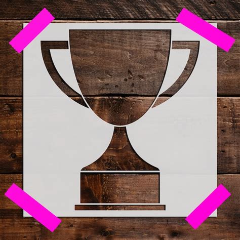 Trophy Stencil Etsy