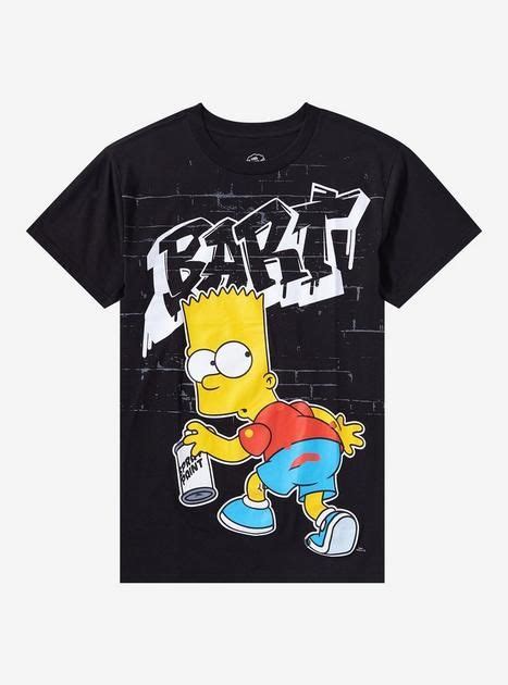 The Simpsons Bart Graffiti Flock T Shirt Hot Topic In 2025 The