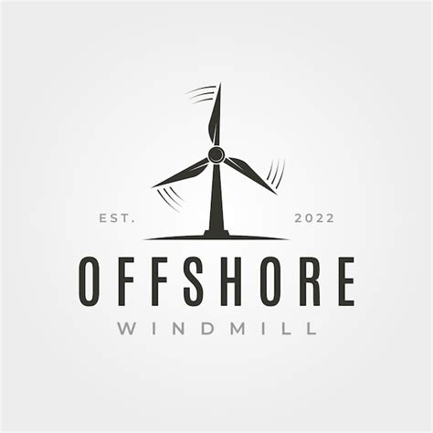 Premium Vector Offshore Windmill Vintage Logo Vector Symbol