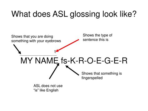 Ppt Asl Glossing Powerpoint Presentation Free Download Id1220423
