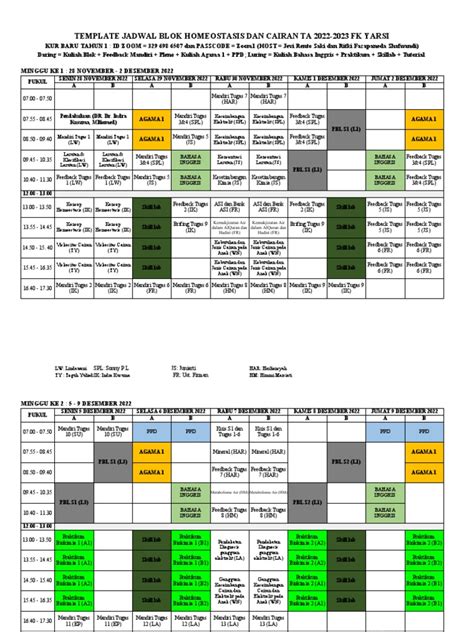 Jadwal Blok Homeostasis Fk Yarsi 2022 Pdf