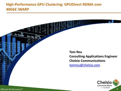 Gpudirect Rdma Over Iwarp For High Performance Gpu Clustering