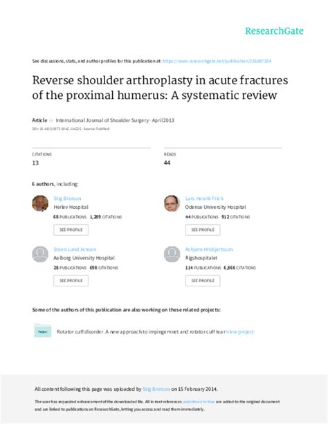 Pdf The Use Of The Lima Reverse Shoulder Arthroplasty For The