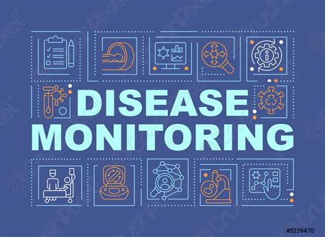 Disease Monitoring Word Concepts Blue Banner Stock Vector 5239470